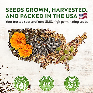 HOME GROWN 20 Flower Seeds Variety Pack - Individual Flowers Seeds for Planting | Flower Seeds Packs for Planting Outside & Indoors