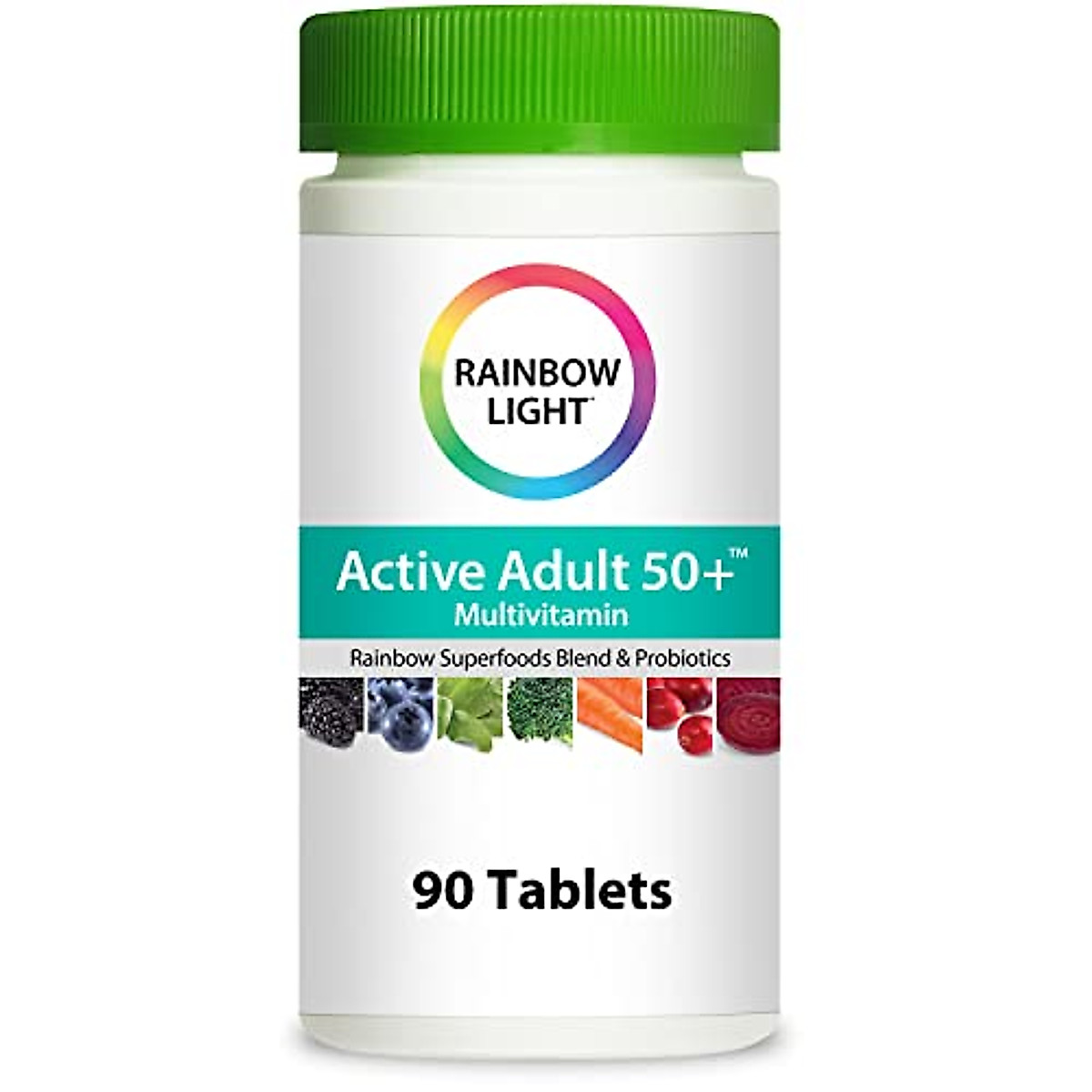 Rainbow Light Adult Multivitamin, Vitamins C & Zinc, B Complex & Choline, Calcium & Vitamin D Supports Bone Health, Energy & Immune Support, Non-GMO, Vegetarian, 90 Tablets