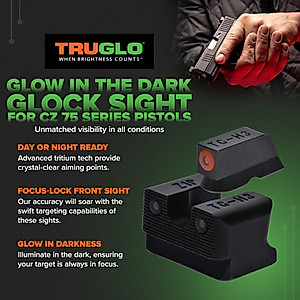 TruGlo Tritium Pro Glow Sight, Orange Ring, CZ 75