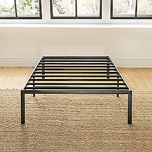 Best Price Mattress 14-Inch Metal Platform Beds w/ Heavy Duty Steel Slat Mattress Foundation (No Box Spring Needed), Black