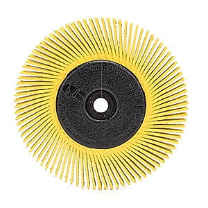 Cubitron Scotch-Brite Radial Bristle Brush, 6 in x 1/2 in x 1 in 80 With Adapter