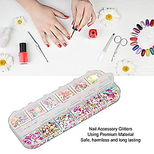 Nail Decals Flakes, Wide Application Art Glitter Sequins Practical Shiny Decoration for Nail Art Craft Makeup
