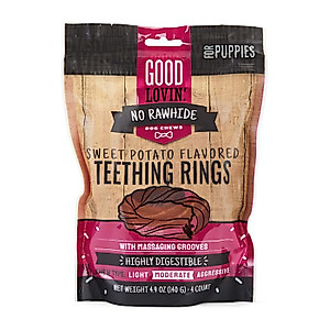 Good Lovin' Sweet Potato Flavor Pup Ring Dog Chew, 4.9 oz., Count of 4