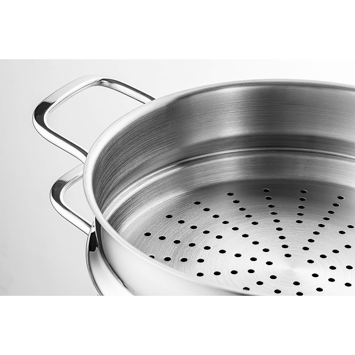 Prime Cook 6.4 QT Stainless Steel #304 Stock Pot with Steamer Insert