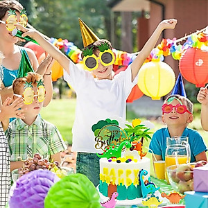 Kabcifea 12 Pieces Fruit Eyeglasses Tropical Pineapple Glasses with 12 Styles,Hawaiian Fruit Funny Shape Eyeglasses Pineapple Party Favors for Hawaiian Summer Beach Luau Theme Party Supplies