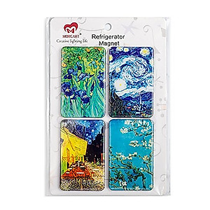Magnets for Fridge Refrigerator Van Gogh Artwork Decorative Magnet for Kitchen Whiteboard Lockers for Adults Friends Art Lovers(Van Gogh A)