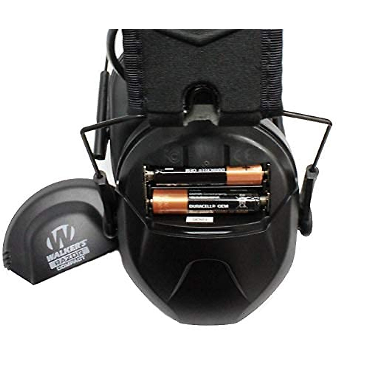 Walker's Razor Slim Electronic Shooting Hearing Protection Muff (Sound Amplification and Suppression) with Protective Case, Black Patriot Bundle