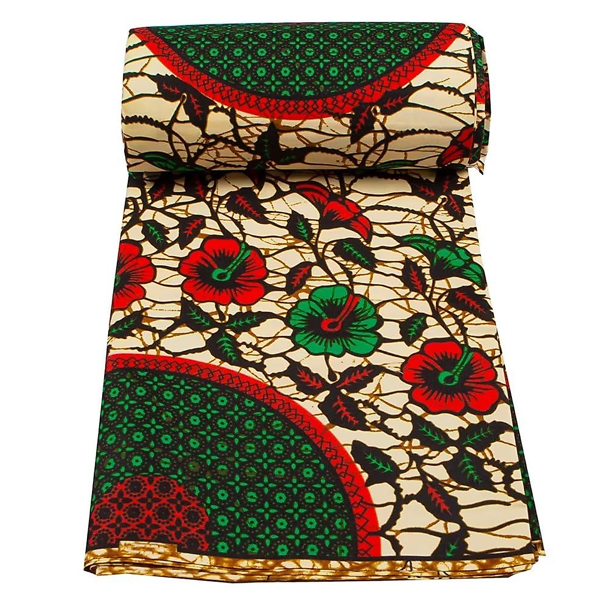 African Fabric 6Yards Polyester Ankara Print Fabric for Sewing DIY Craft Projects Party Dress