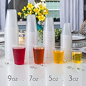 PLASTICPRO 3 oz Disposable Plastic Medium Weight Clear Drinking Cups 100 Count