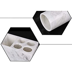 DVTEL Bathroom Supplies Kit Bathroom Set Rinse Set Resin Mouthwash Cup Toothbrush Holder Set (Color : White, Size : 5-Piece Set)