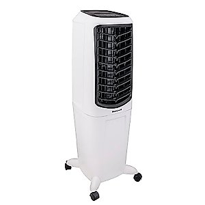 Honeywell 700 CFM Compact Spot Fan & Humidifier, Indoor Portable Evaporative Air Cooler, Swamp cooler, Remote Control (White)