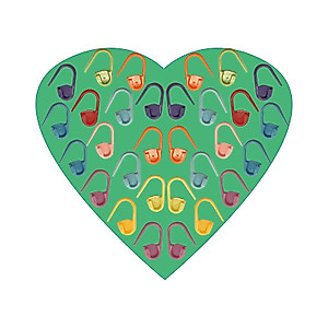 CGHJPQ 150 Pieces Knitting Crochet Locking Stitch Markers Stitch Needle Clip Counter 10 Colors (Color Ship Randomly)