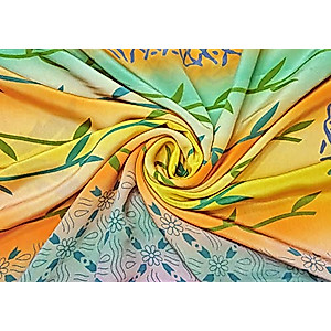 Peegli Indian Women's Crepe Silk Leaf Saree Vintage Pink Fabric DIY 5 Yards Sari