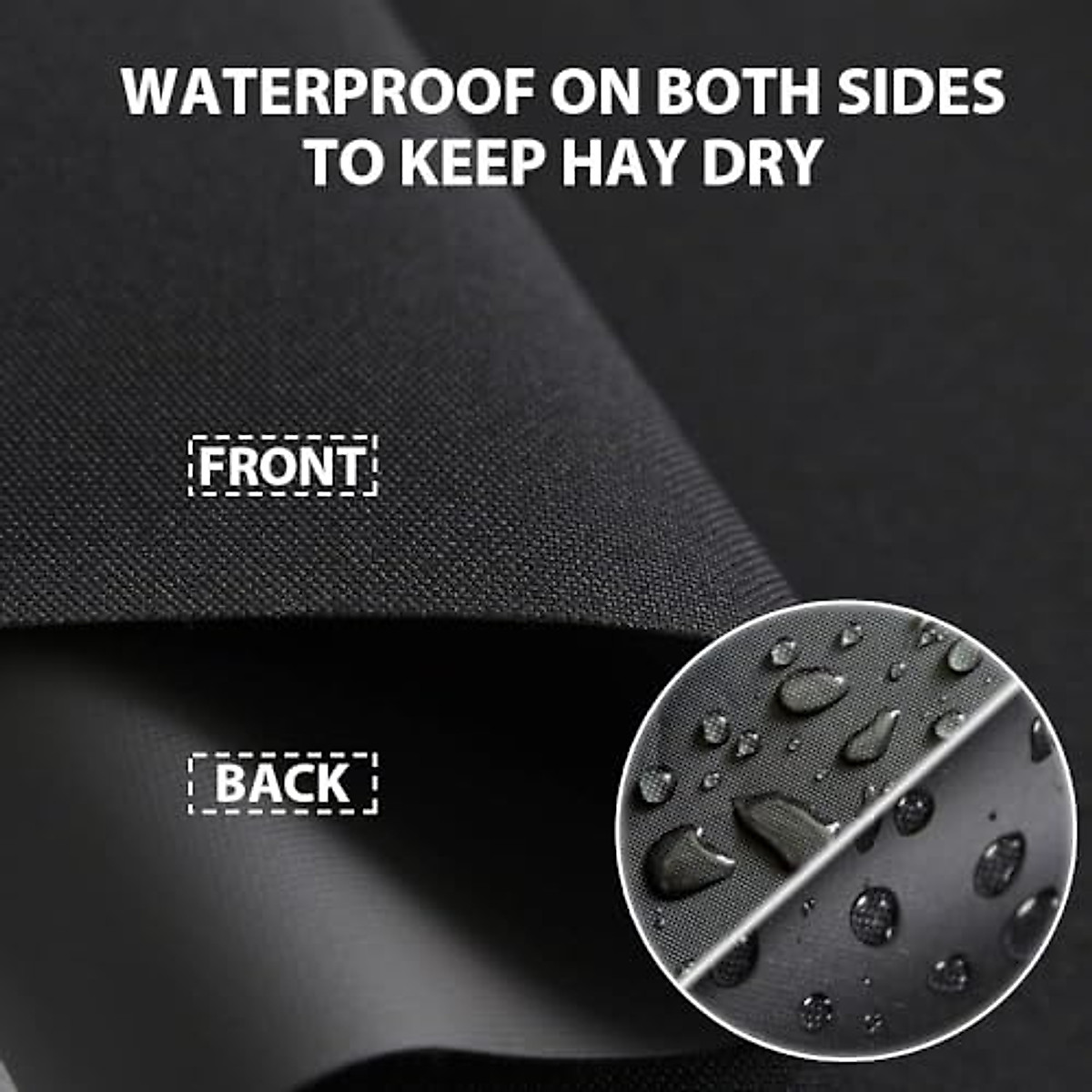 Kaulhp Goat Hay Feeder, Hay Bag for Goats Small Front Hole Bags for Nigerian Dwarf Goat, Less Hay Waste Tote Bag for Traveling,for Sheep Fair, Paddock, Stalll (Black)