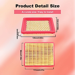 JICHEKU 951-15245 Air Filter Compatible with MTD 951-15245 751-15245 Cub Cadet 490-200-M065 159cc 1X65 5X65 6X65 8X65 196cc 5X70 6X70 7X71 Engines(2Pack)