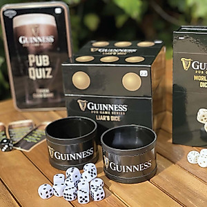 Front Porch Classics | Guinness Pub Games Series Liar's Dice, Traditional Pub Dice Game Officially Licensed by The Makers of Guinness Stout Beer