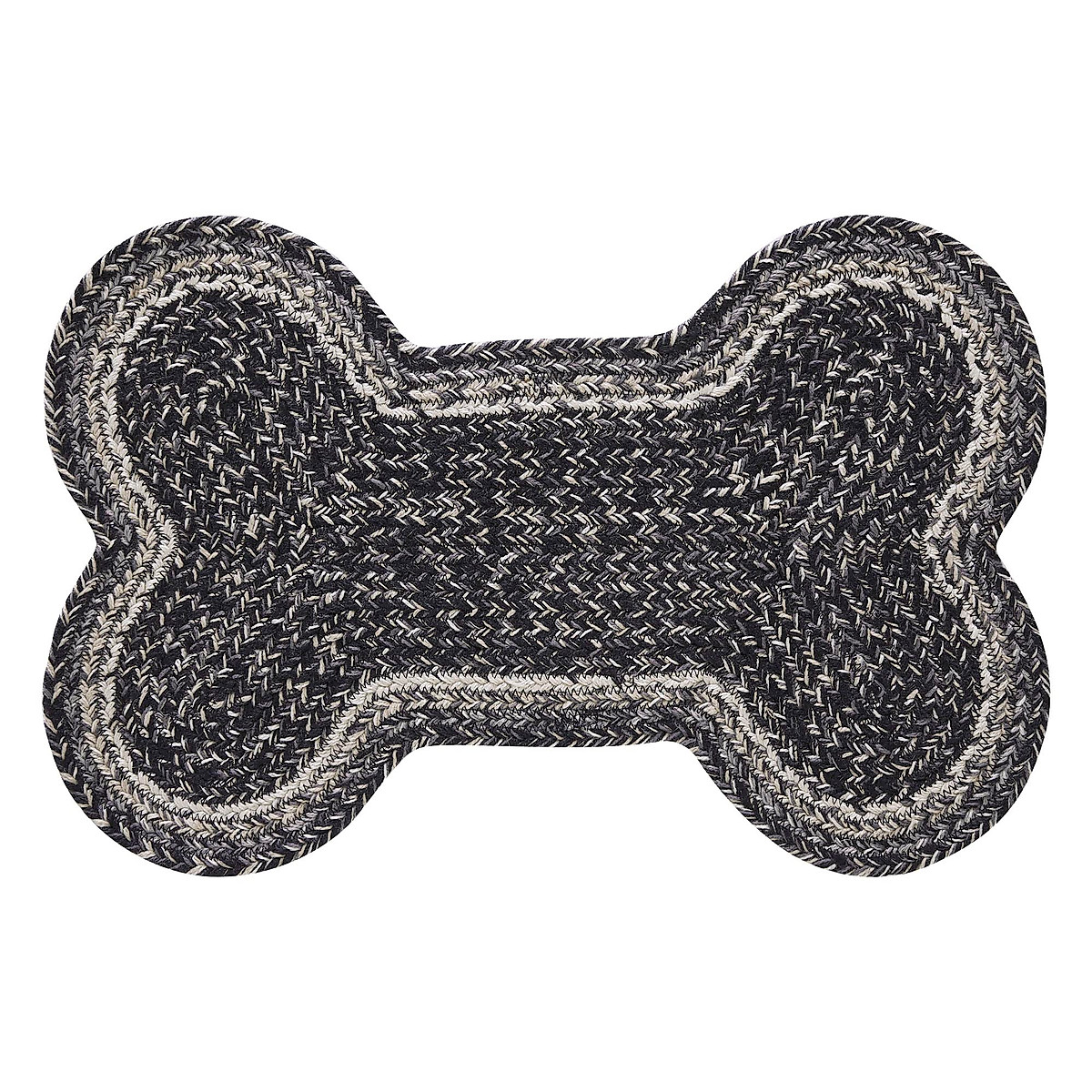 VHC Brands Sawyer Mill Black White Indoor/Outdoor Medium Bone Rug 15x23