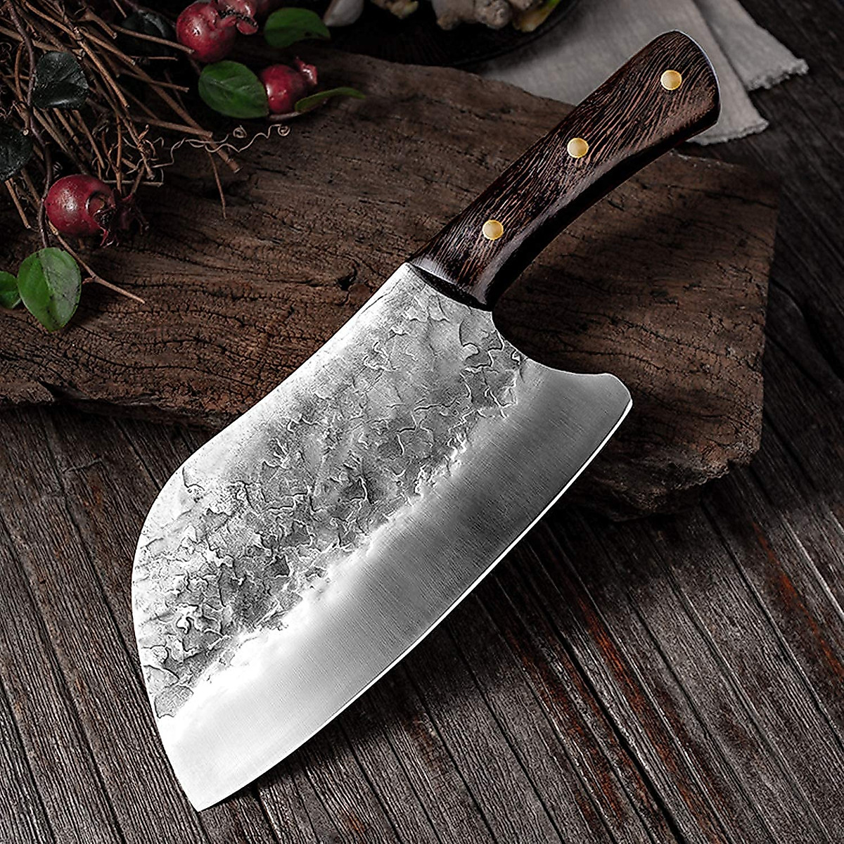 Vegetable and Meat Cleaver knife Full Tang Butcher Knife Kitchen Knife Set Chef Knife Pack