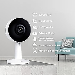 ARENTI Indoor Home Security WiFi Camera Baby Monitor IP Camera Pet Camera for Dogs/Cats with App 1080P FHD, Night Vision, 2-Way Audio, Motion Detection Alerts, Alexa Compatible