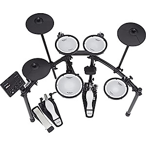 Roland TD-07DMK Electronic V-Drums Legendary Double-Ply All Mesh Head kit with Superior Expression and playability – Bluetooth Audio & MIDI – 40 Free Melodics Lessons, Black