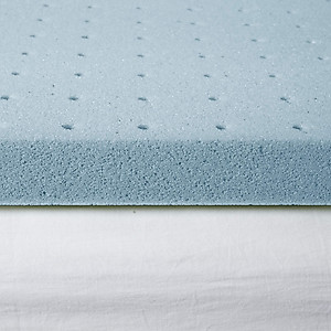 Sleep Philosophy Gel Infused Memory Foam Mattress Topper Luxurious All Season Enhanced Bed Support, Full(2" Thick), Removable Cooling Cover