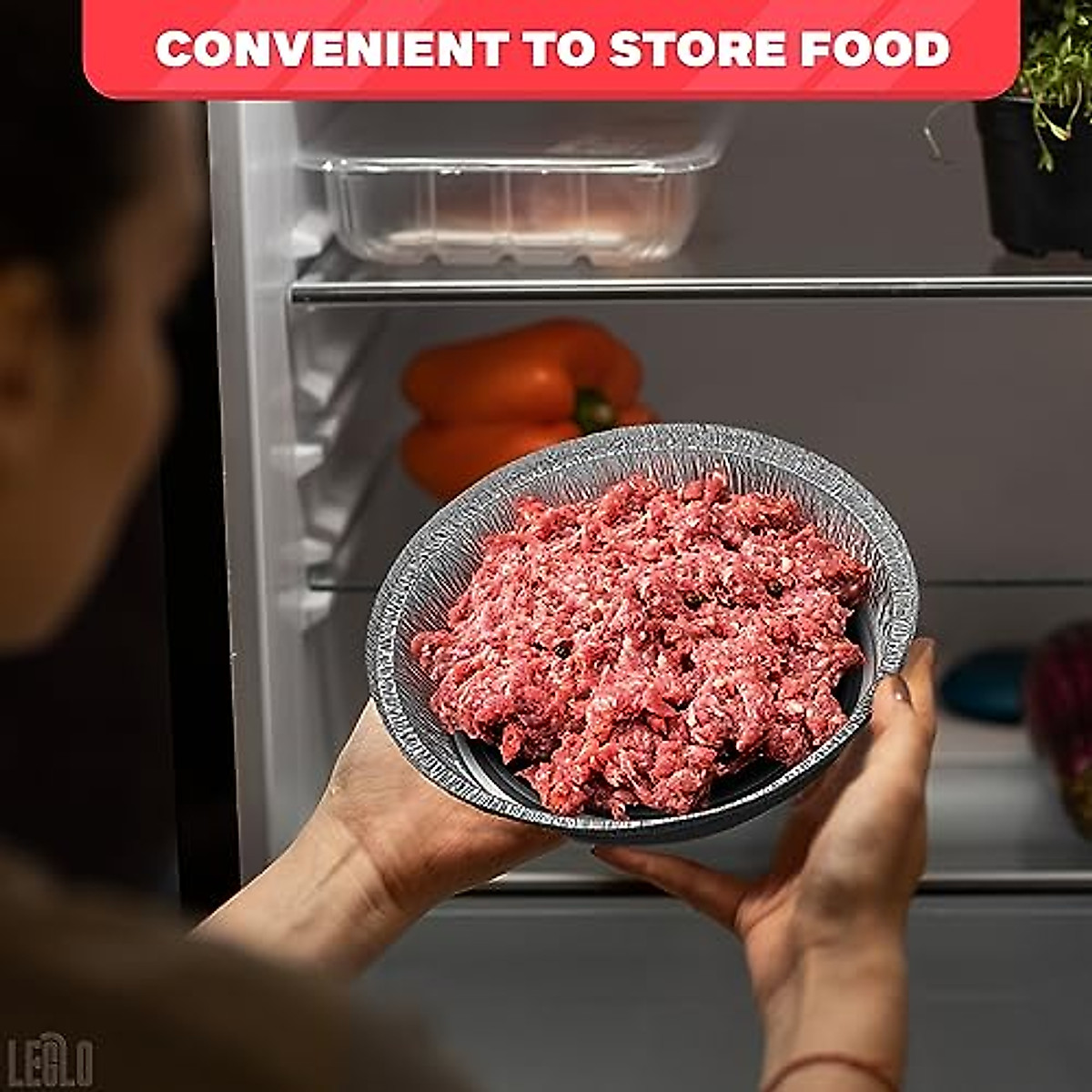 LEGLO 6&#039;&#039; Round Tin Foil Cake Pans - Round Cake Pan Baking Container Pack of 50 Foil Pan Aluminum Foil Pans Microwave Cooking Pan Heavy Duty Cooking Pans- Round Baking Pan Storage Aluminum Pie Pans