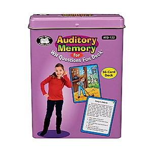 Super Duper Publications | Auditory Memory for WH Questions Fun Deck | Listening Comprehension Flash Cards | Educational Learning Materials for Children
