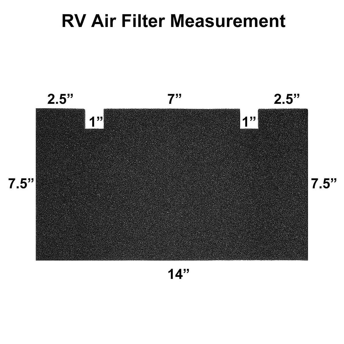 Tatuo 4 Packs RV A/C Replacement Air Filter 14 x 7.5 Inch Compatible with Duo Therm-Compatible RV A/C Replacement Filters