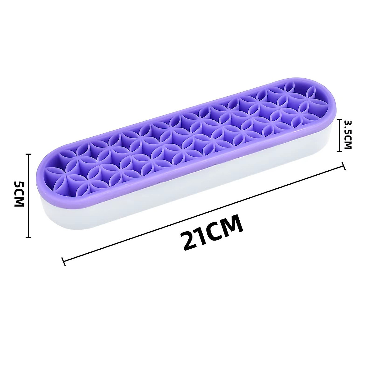 GOLDEN STRAWBERRY 2 PCS Multi-Purpose Cosmetic Storage Box, Desktop Organizers Silicone Make Up Brush Storage Stand Desktop Storage Box for Brush,Eyeliner Pencil,Art Supplies, Painting Brush (Purple)