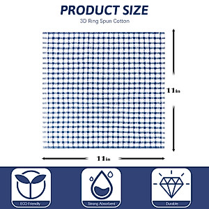 Nialnant 8 Pack Dish Cloths for Washing Dishes,Super Soft and Absorbent Kitchen Dish Rags,Terry Cleaning Cloth-11 x 11In