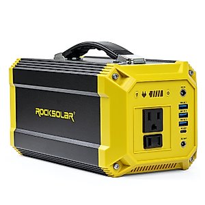ROCKSOLAR Portable Power Station 300W Utility RS630A - 333Wh Backup Lithium Battery, Solar Generator Power Supply with AC/USB/12V DC Outlets for Camping, RV, Home, Outdoor, Emergency