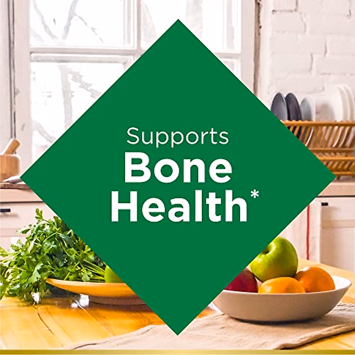 Calcium Carbonate & Vitamin D by Nature's Bounty, Supports Immune Health & Bone Health, 1200mg Calcium & 1000IU Vitamin D3, 120 Softgels