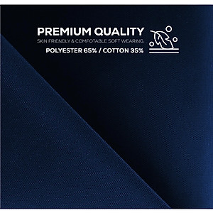 Professional Grade Premium Chef Kitchen Aprons for Cooking with Three Pockets, Water and Stain-Resistant, Machine Washable, Cute Cooking Aprons for Women and Men (Plain, Navy Blue)