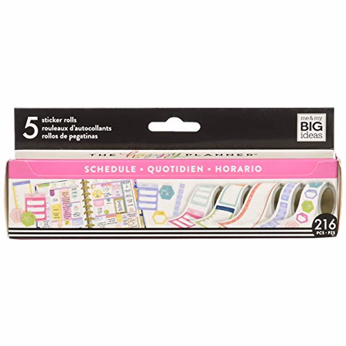 Me & My Big Ideas Scheduling Happy Planner Sticker Roll, Multicolor