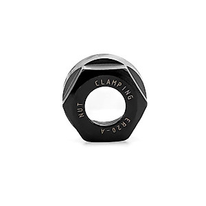QWORK ER20 A Collet Clamping Nuts for CNC Milling Chuck Holder Lathe, 4 Pack (Black)