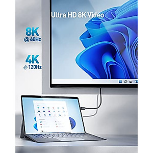 [Designed for Microsoft Surface] Cable Matters 48Gbps USB-C to HDMI Cable 6 Feet / 1.8 Meters Supports 4K 120Hz and 8K 60Hz HDR - USB4, Thunderbolt 3 and Thunderbolt 4 Port Compatible