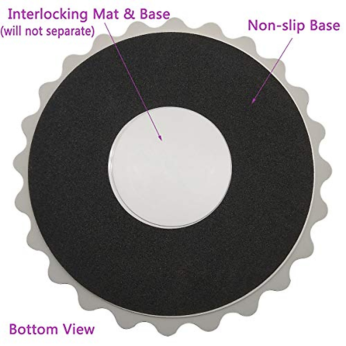 HONEYSEW Circle Rotary Cutting Mat Diameter 20cm(8") Self Healing for Any Table Protection Board Quilt Fabric Doing Crafts Sewing Quilting Projects Rotating Cutter Pad (Green Color)