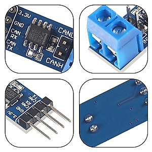 2PCS SN65HVD230 CAN Board, SN65HVD230 CAN Board Connecting MCUs to CAN Network Features ESD Protection Communication Evaluation Development Board 3.3V Compatible with Arduino Controller Board