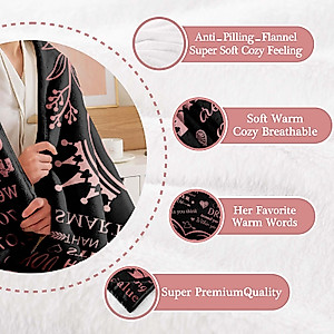 Yantar Ptor Happy 80th Birthday Girts for Women, 80th Birthday Blanket with Gift Box, 80th Birthday Decorations for Women, Birthday Gifts for 80th Women, 80th Gifts Women Travelling Rugs 60"x50"