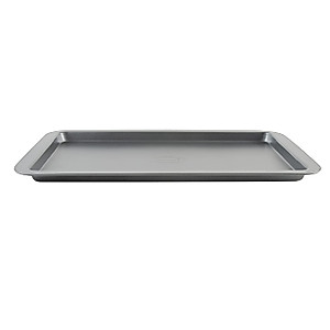 Kitchen Details Medium Nonstick Baking Sheet | Creates Even Heating and Browning | Durable | Easy to Clean | Oven Safe up to 500 Degrees | Bakeware | Grey