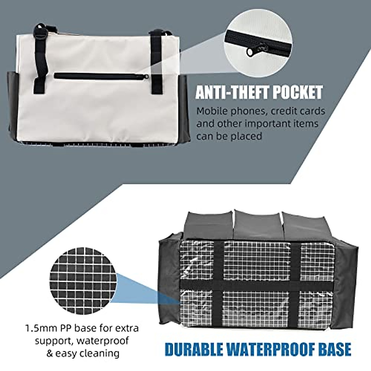 Birodeko Cleaning Caddy Bag Wearable Cleaning Caddy with Handle Caddy Organizer for Cleaning Supplies, Cleaning Bags for Housekeepers with Multiple Compartments