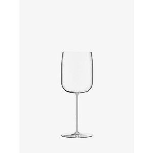 LSA International Borough Wine Glasses 13 oz, Set of 4, Luxury Elegant Modern Crystalline Drinking Glassware