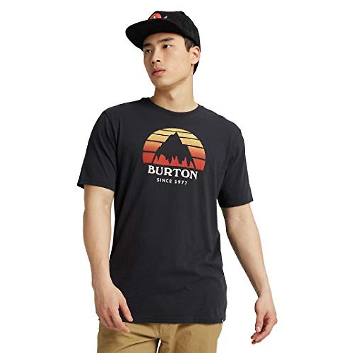 Burton Mens Underhill Short Sleeve, True Black New, Medium