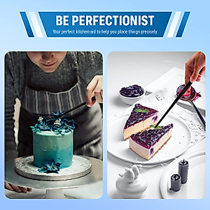 CATTOMBEEG Long Tweezers 12 Inch – Cooking Tweezers Black Stainless Steel Kitchen Tweezers Tongs For Cooking, BBQ Cooking Tongs, Pet Feeding, Repairing, Arts And Crafts - Pack of 2