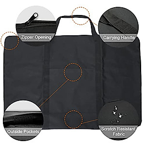 Cupohus Waterproof Art Portfolio Bag 25" x 37" for 24" x 36" Artworks with Outer Pockets and Handle, Student Carrying Storage Bag