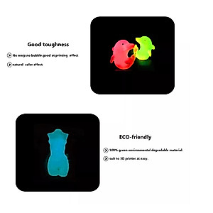 Glow in The Dark Blue PLA Filament, Luminous PLA, Long Time Light,Diameter 1.75mm,N.W. 1kg(2.2 lbs), Fit Most FDM 3D Printer