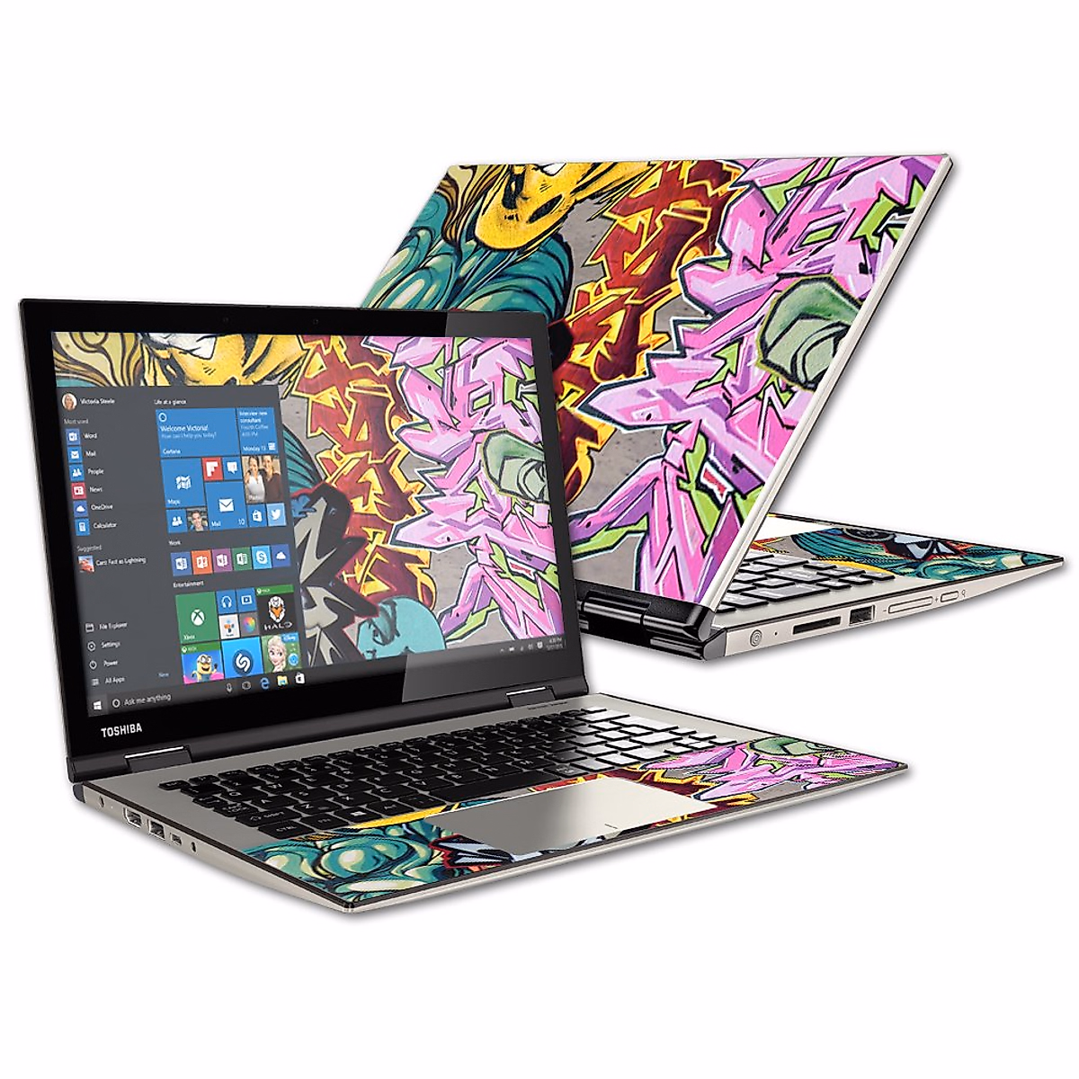 MightySkins Skin Compatible with Toshiba Satellite Radius 12.5" wrap Cover Sticker Skins Graffiti Wild Styles