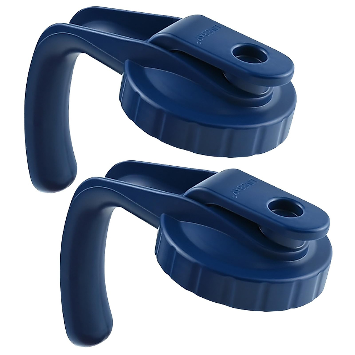 LIVEBAY Wide Mouth Mason Jar Pour Spout Lids Flip Cap Lid with Handle Reusable,Leak-proof Airtight Seal, Navy Blue, 2 Pack