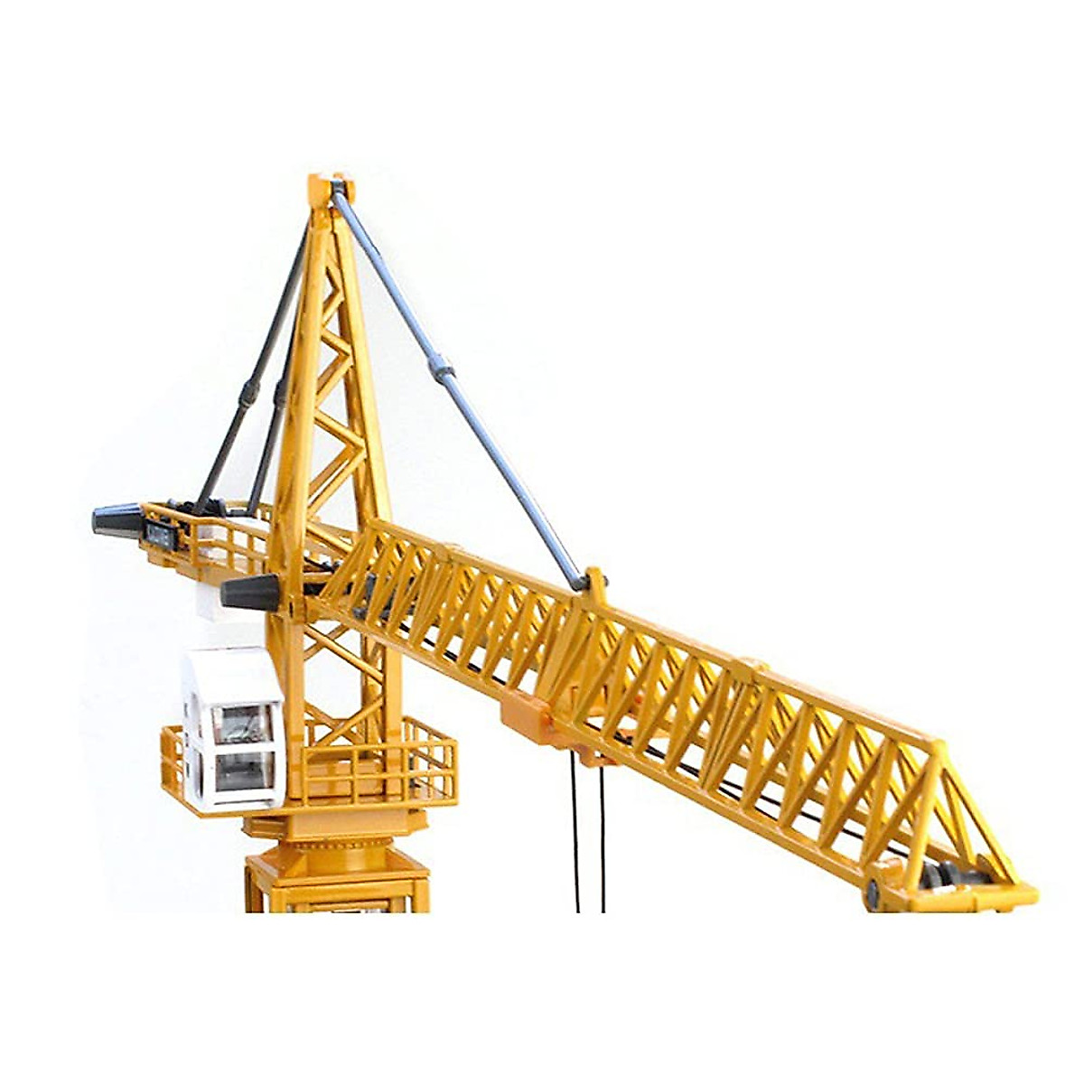 KAIKEA 1/50 Scale Metal Diecast Tower Crane Metal Construction Vehicles Model Toy, Cab 360 ° Rotated, for Kids and Adults