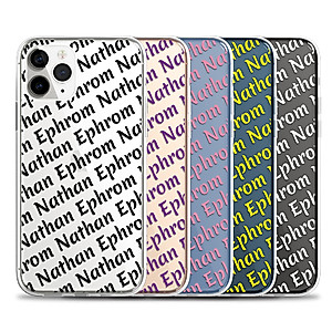 Case Charming Personalized Name Case for iPhone 15 Pro Max 14 13 mini 12 11 Xs Xr X 10s 10r 10 8 Plus 7 Se Custom Monogram Clear Phone Cover